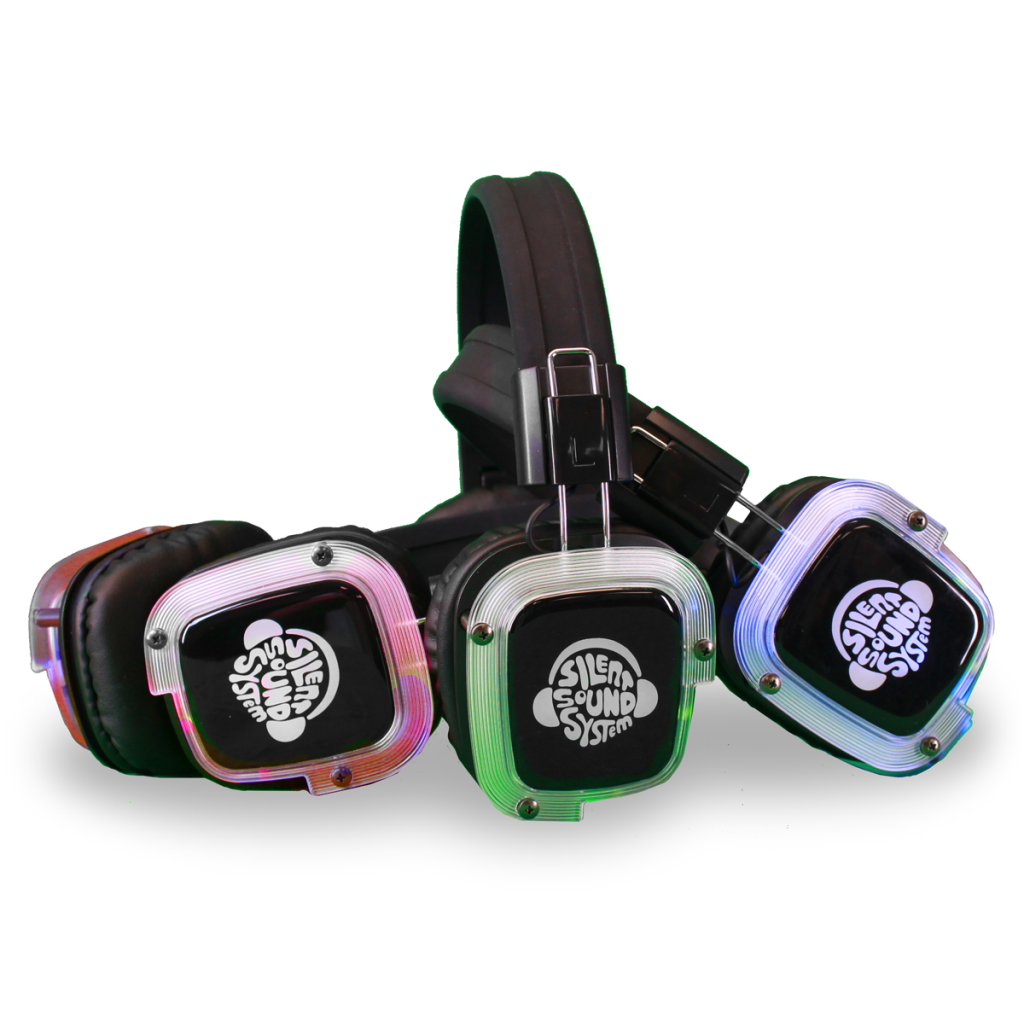 300 Headphones + 3 Transmitters – Silent Sound System